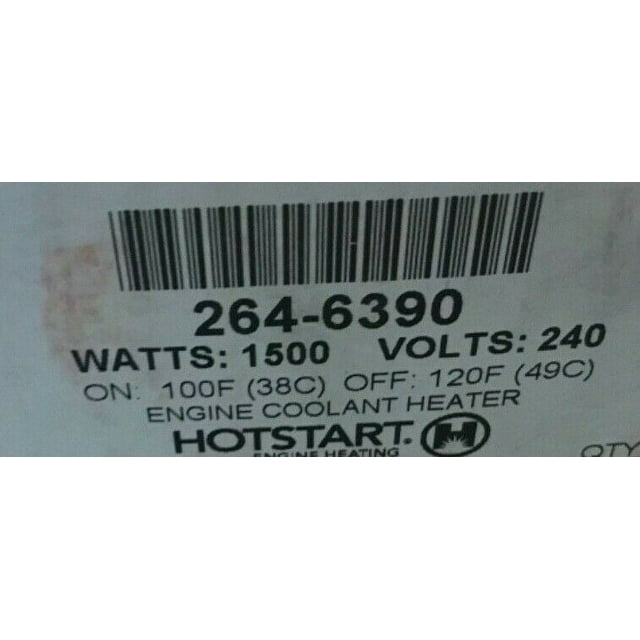 NEW , Hotstart Engine Block Heater, 240V, 1500W, 264-6390, CATERPILLAR ...