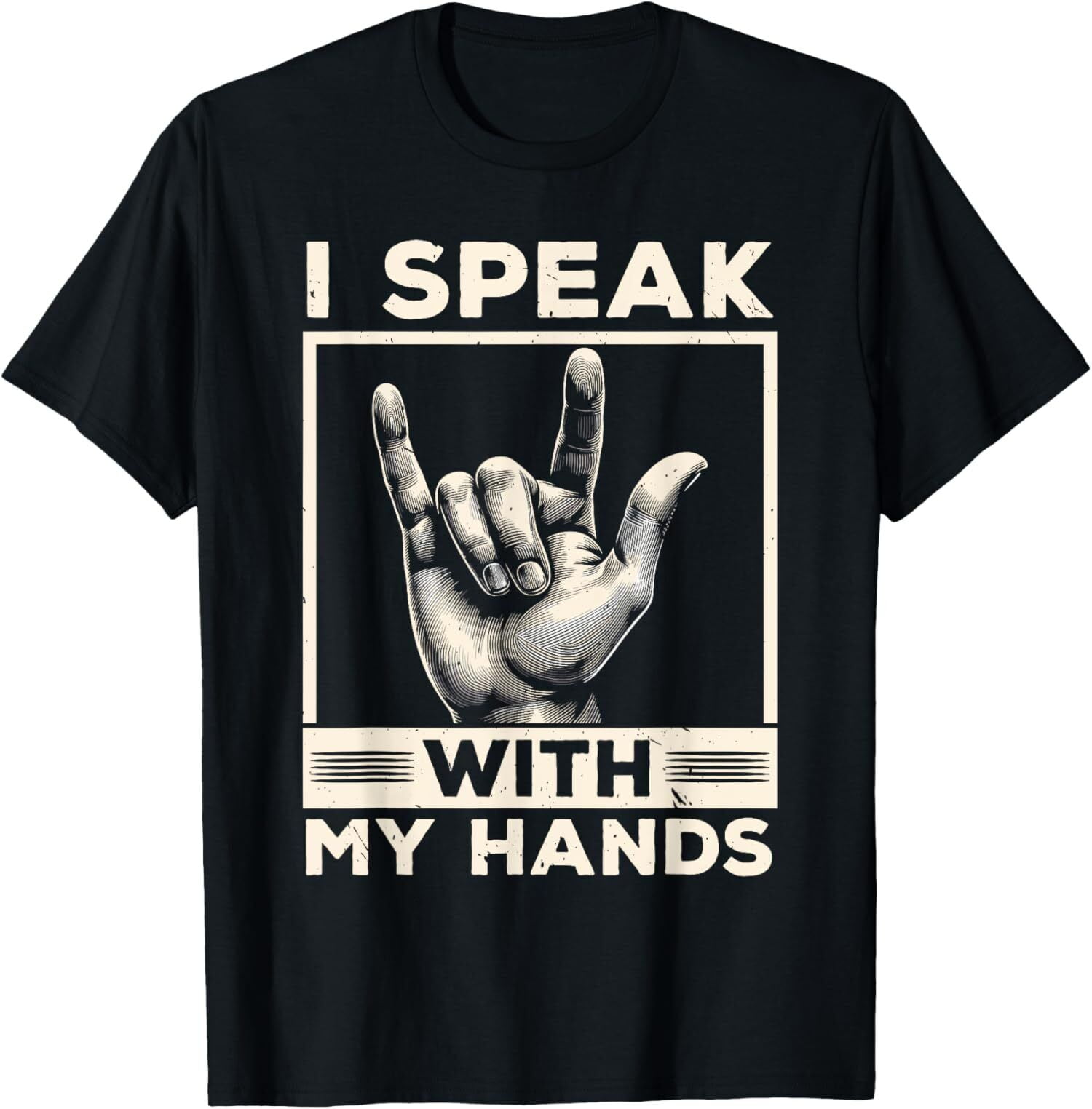NEW I Speak With My Hands ASL Teacher American Sign Language T-Shirt ...