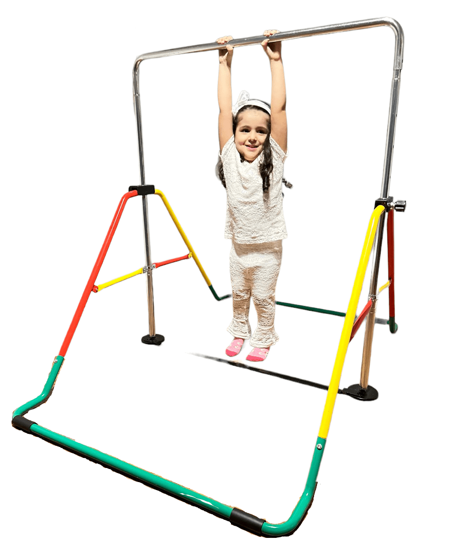 Iron Bar Adjustable Indoor/Outdoor Kids Gymnastics Bar, Multicolor ...