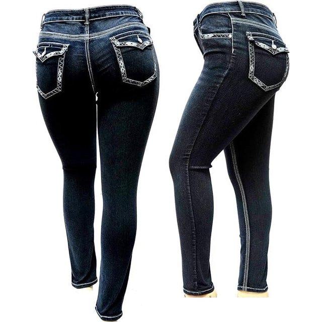 Jack David Women's Plus Size Stretchy Waist Skinny Denim Jeans Pants ...