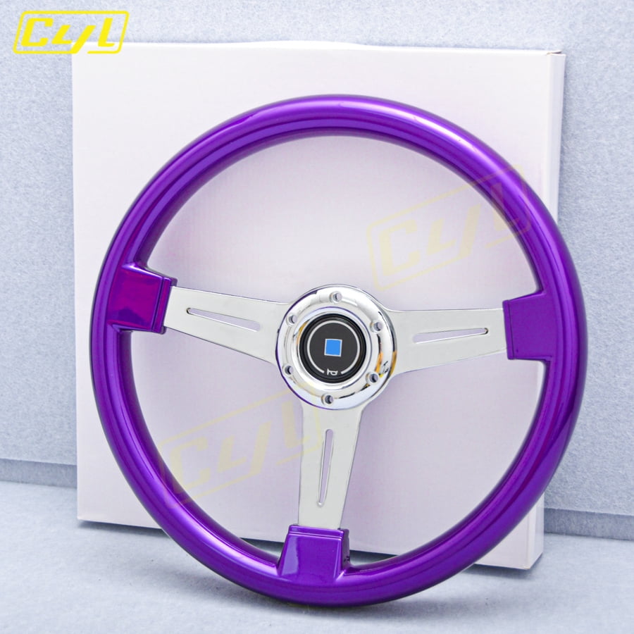 NEW JDM Purple Racing Sports Steering Wheel Flat Corn Modified Car ...