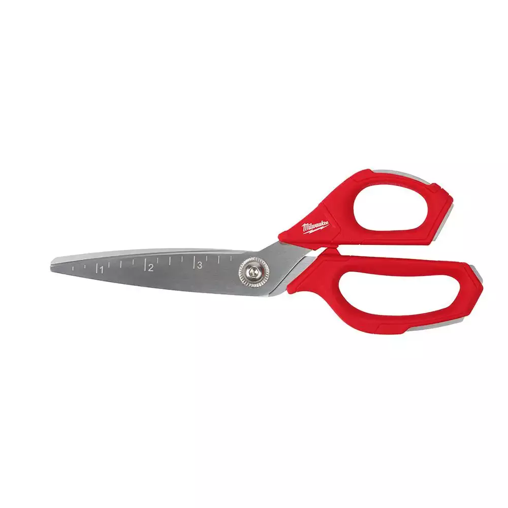 NEW Jobsite Straight Scissors Ruler Marking Bolt Lock Rust Protection ...