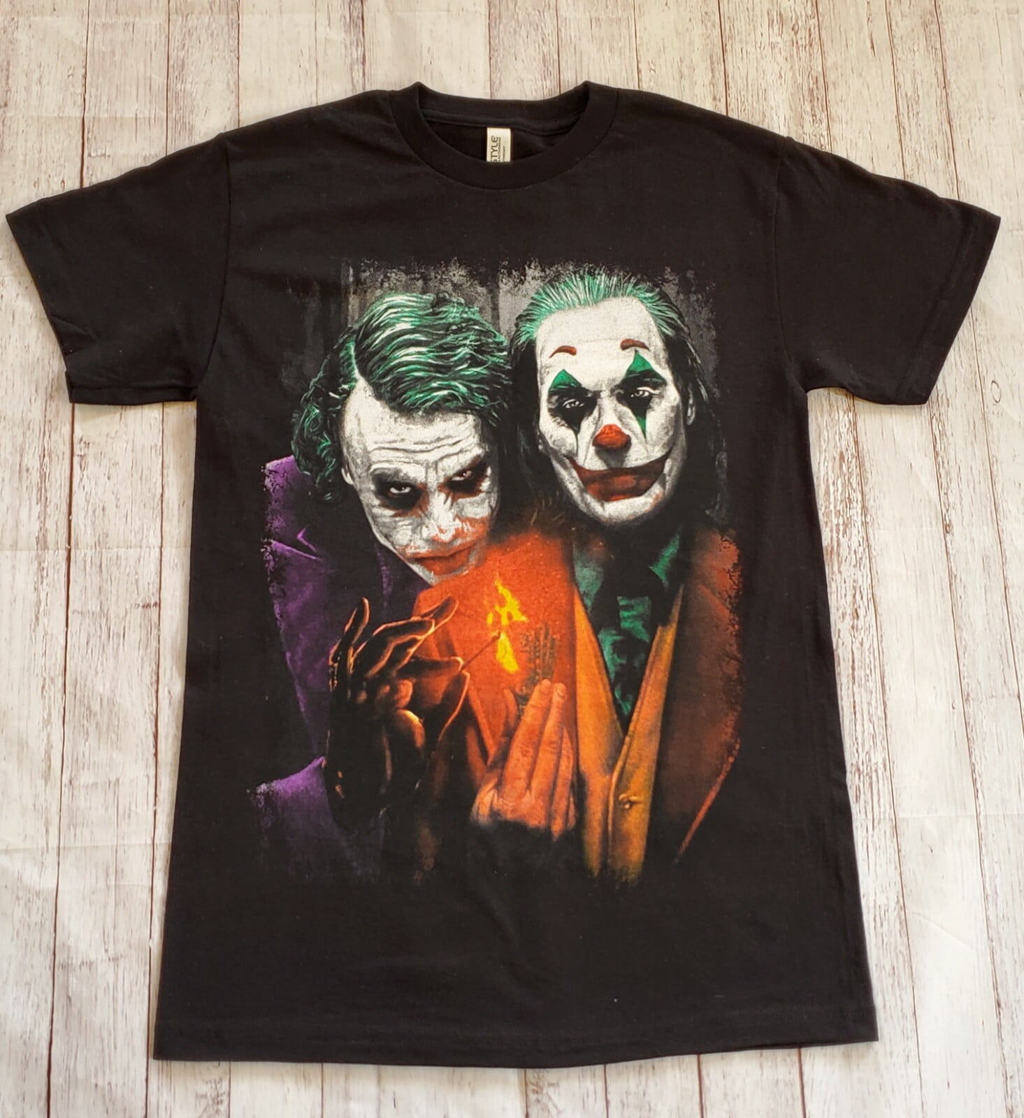 NEW- Joker's- Heath Ledger & Joaquin Phoenix - T-SHIRT - Walmart.com