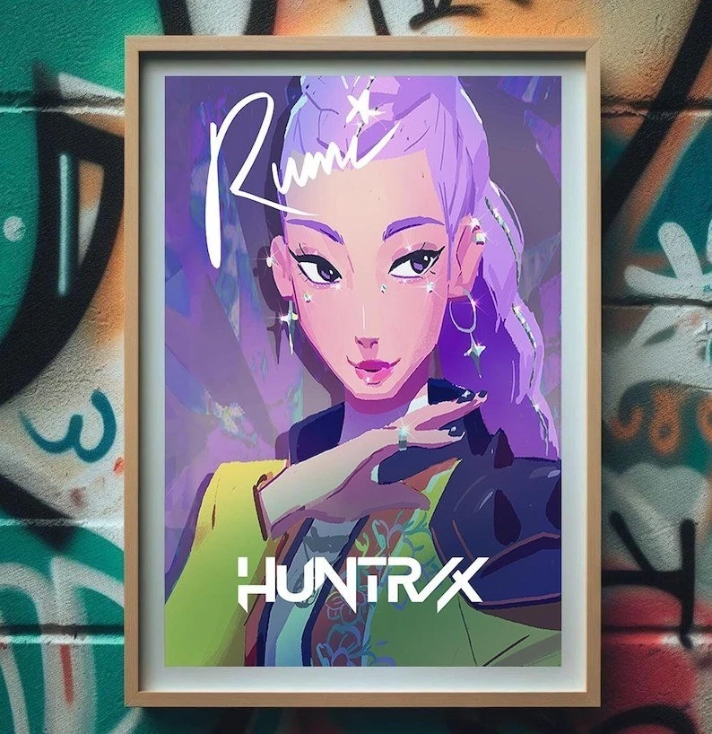 NEW K-POP Demon Hunters Poster, HUNTRIX - Zoey, Rumi, Mir - Walmart.com