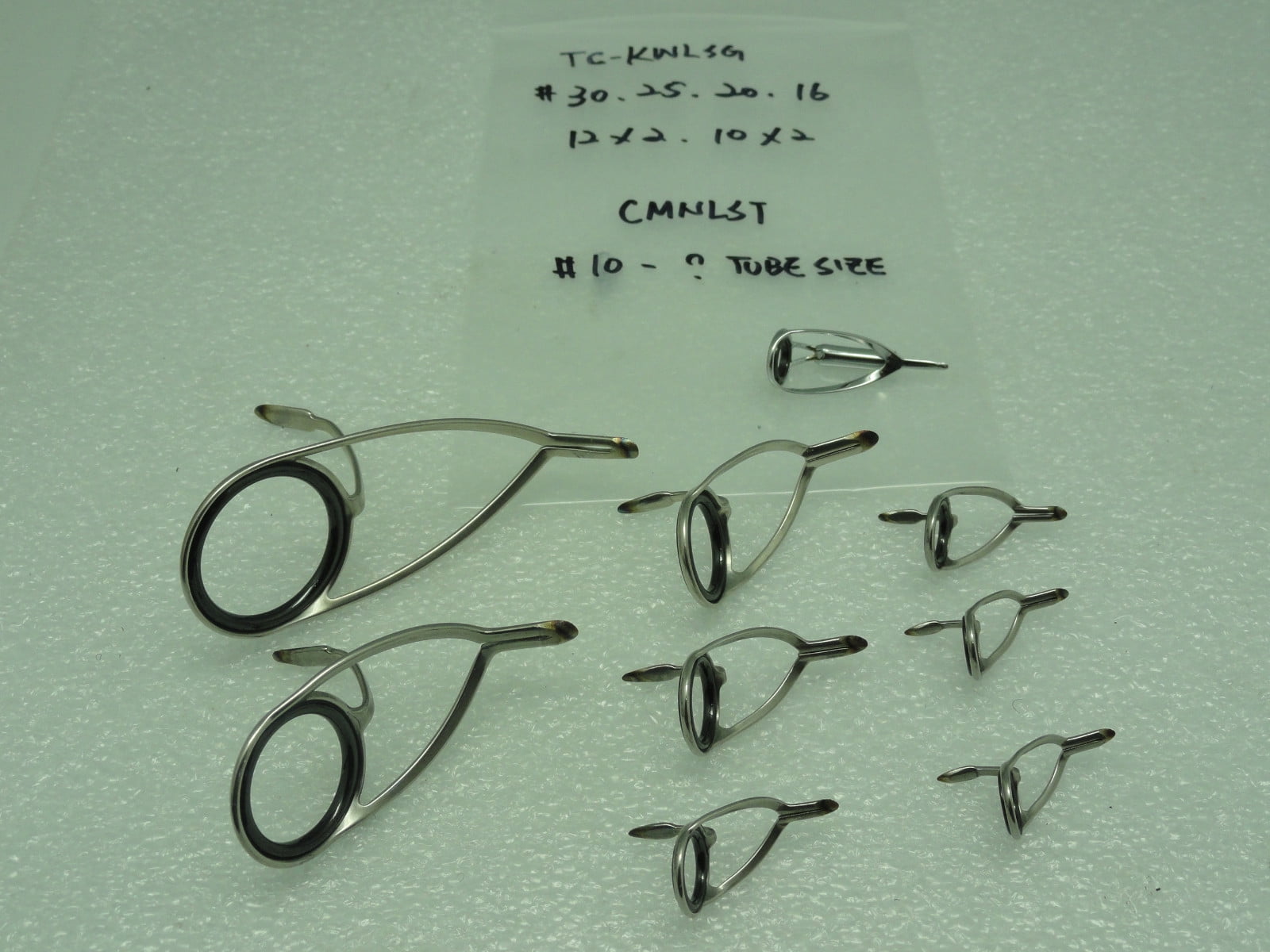 NEW K-series TC-KWLSG Spinning Rod SIC Guide #30~10 SET OF 8 with #10 ...