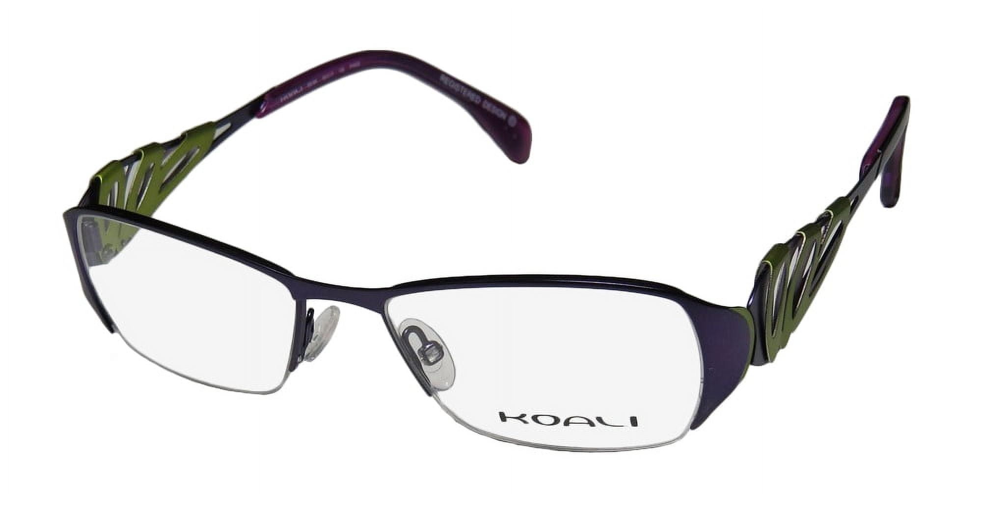 NEW KOALI 6916K WOMENS/LADIES DESIGNER HALF-RIM PURPLE / GREEN FRAME ...