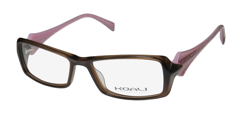 NEW KOALI 7007S WOMENS/LADIES RECTANGULAR FULL-RIM BROWN / ROSE FRAME ...