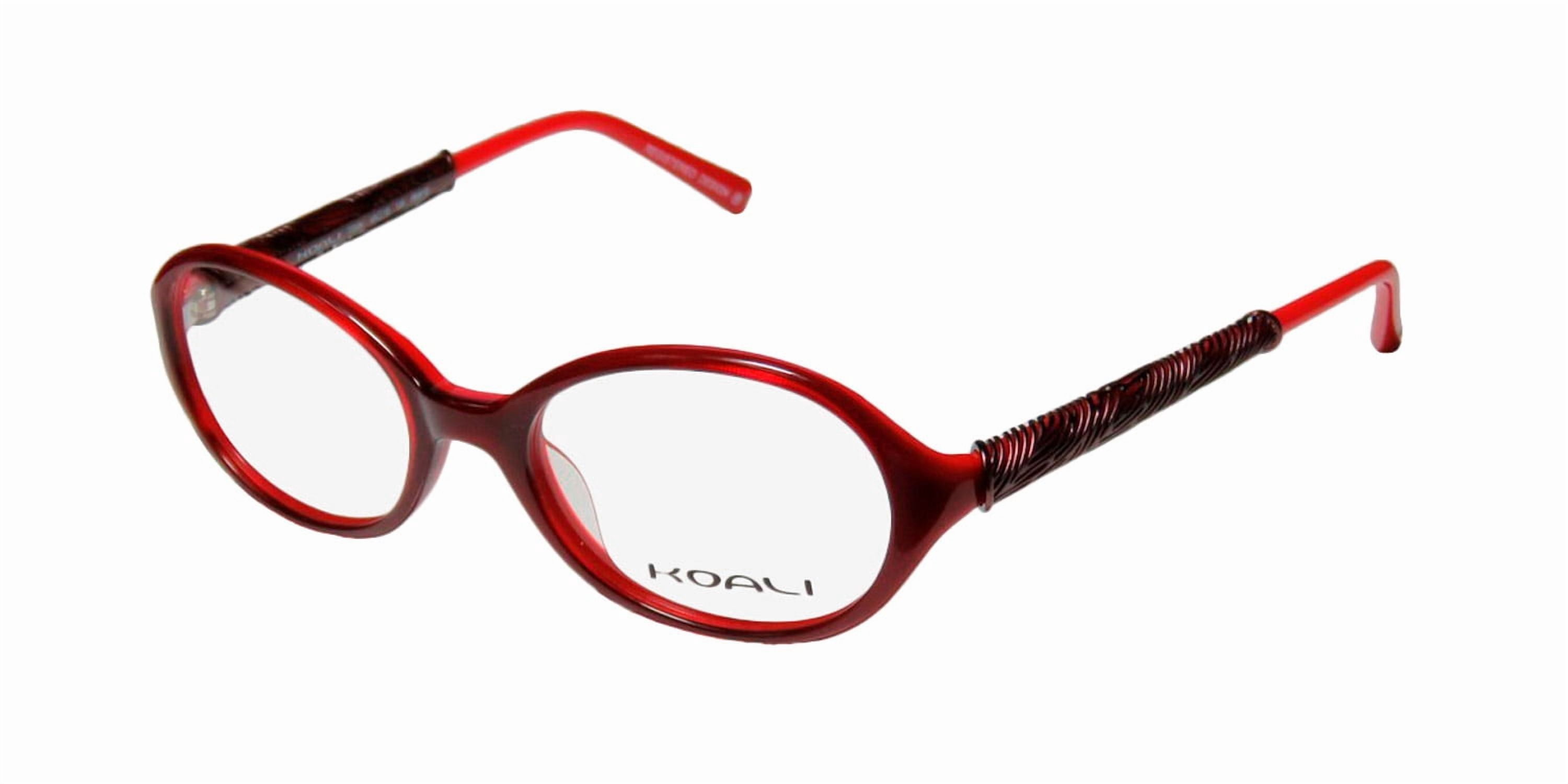 NEW KOALI 7066K WOMENS/LADIES OVAL FULL-RIM BURGUNDY / RED FRAME DEMO ...