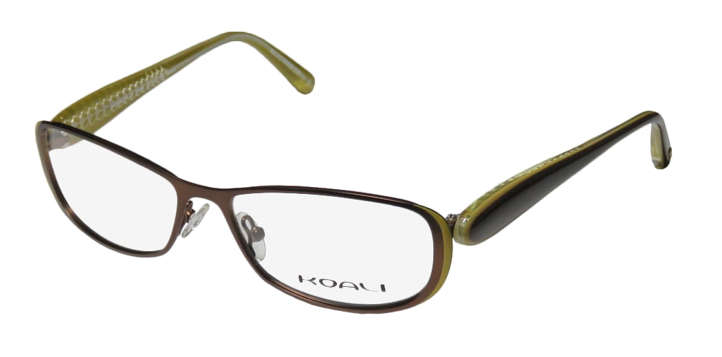 NEW KOALI 7186K WOMENS/LADIES DESIGNER FULL-RIM BROWN / YELLOW FRAME ...