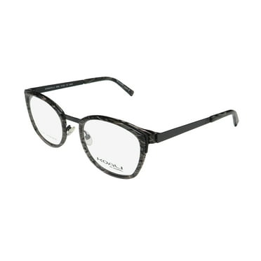 Tango Optics Round Metal Eyeglasses Frame Luxe Reading Stainless Steel ...