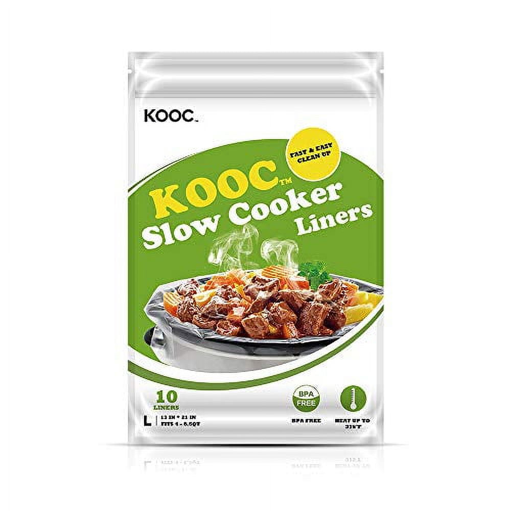[NEW] KOOC Disposable Slow Cooker Liners and Cooking Bags, 1 Pack(10 ...