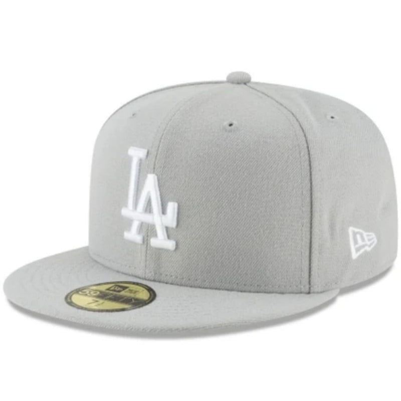 NEW LA Gray Basic Men's Fitted Baseball Cap - Walmart.com
