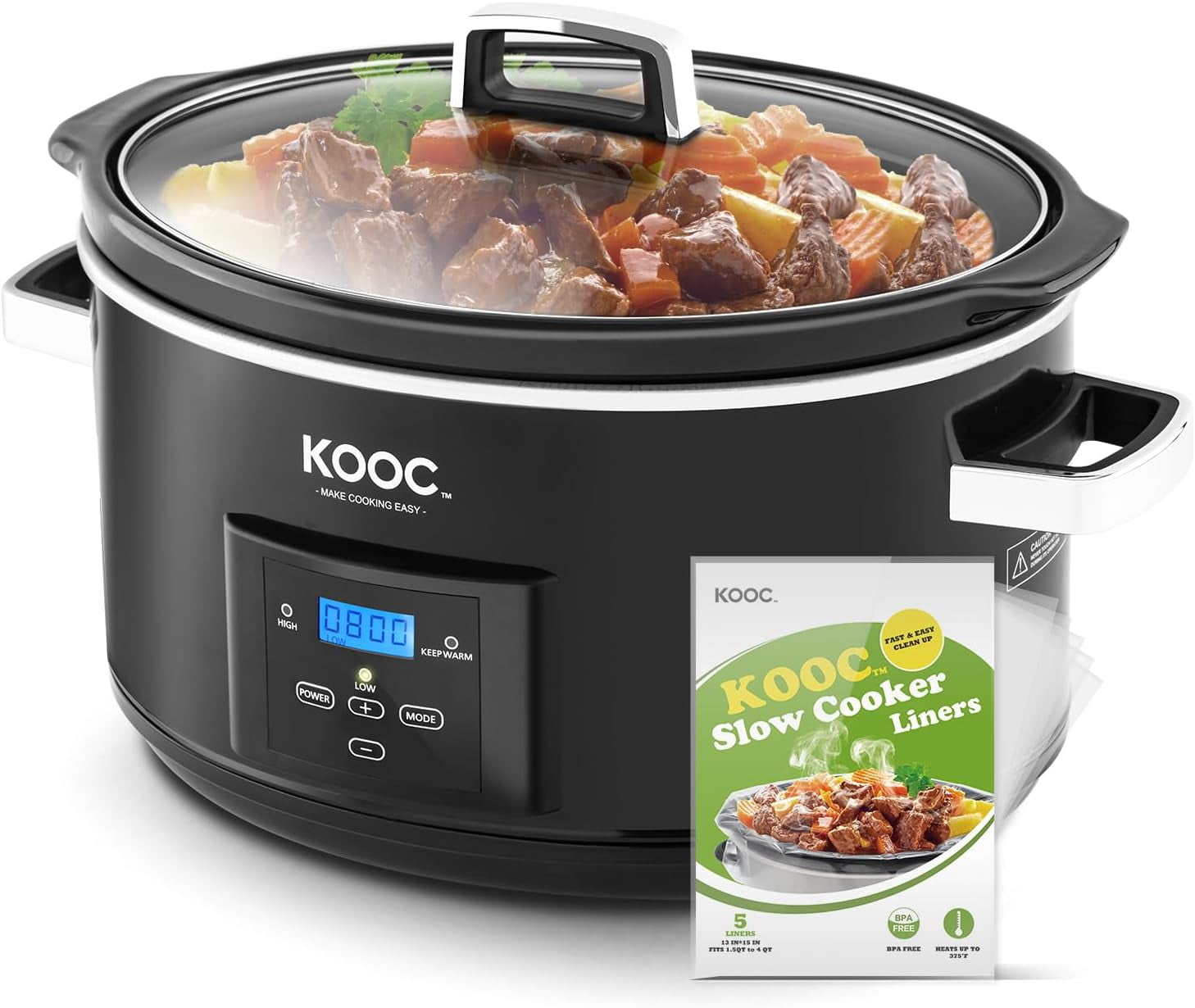 [NEW LAUNCH] KOOC 8.5-Quart Programmable Slow Cooker, Larger than 8 ...