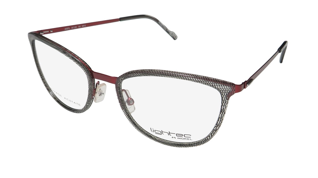NEW LIGHTEC 30057L WOMENS/LADIES CAT EYE FULL-RIM BLACK HANMADE SEE ...