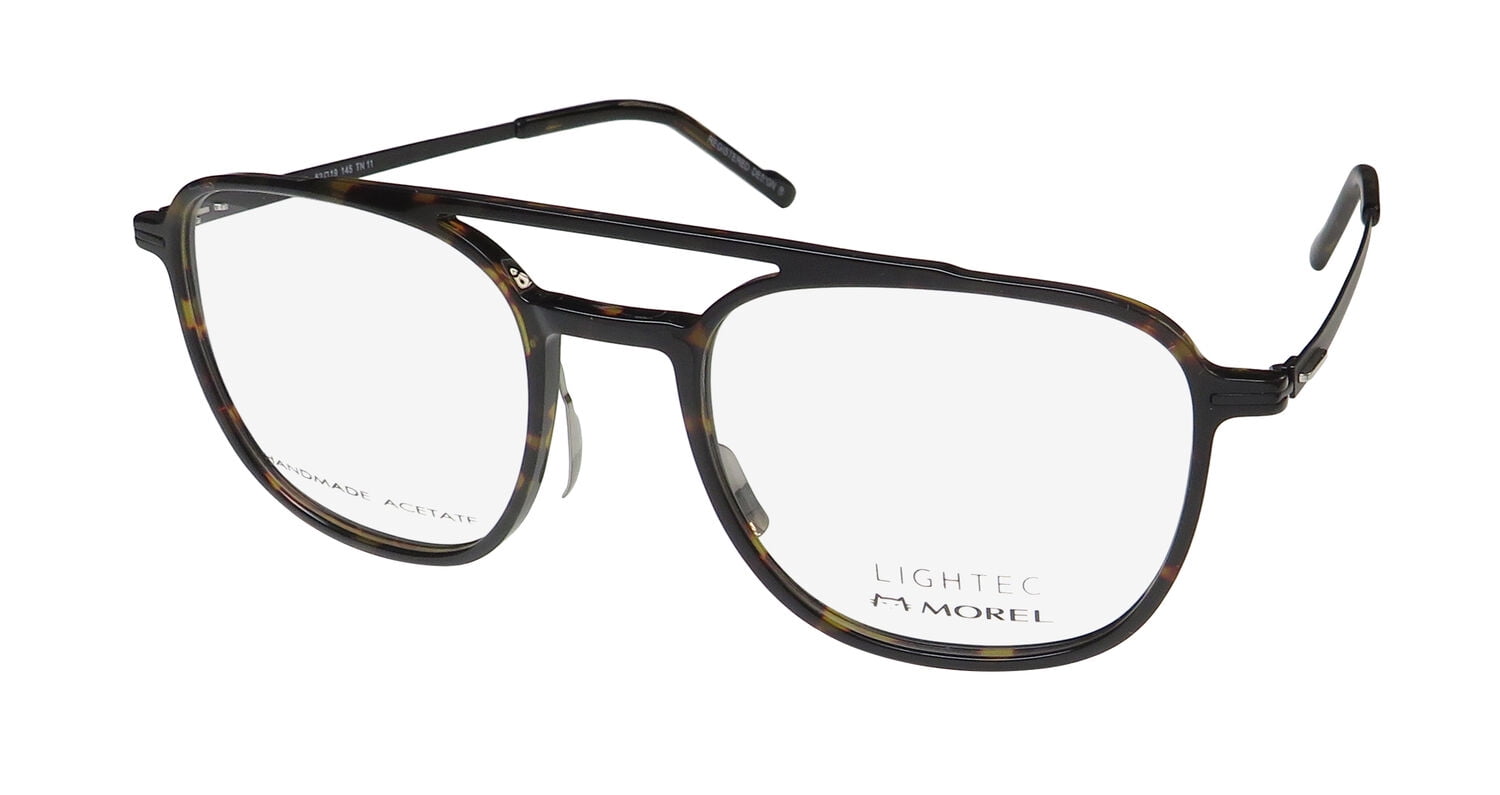 NEW LIGHTEC 30107L MENS DESIGNER FULL-RIM TORTOISE / BLACK FRAME DEMO ...