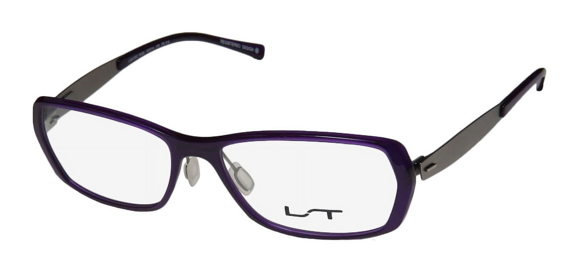 NEW LIGHTEC 7032L MENS/WOMENS DESIGNER FULL-RIM PURPLE / SILVER FRAME ...
