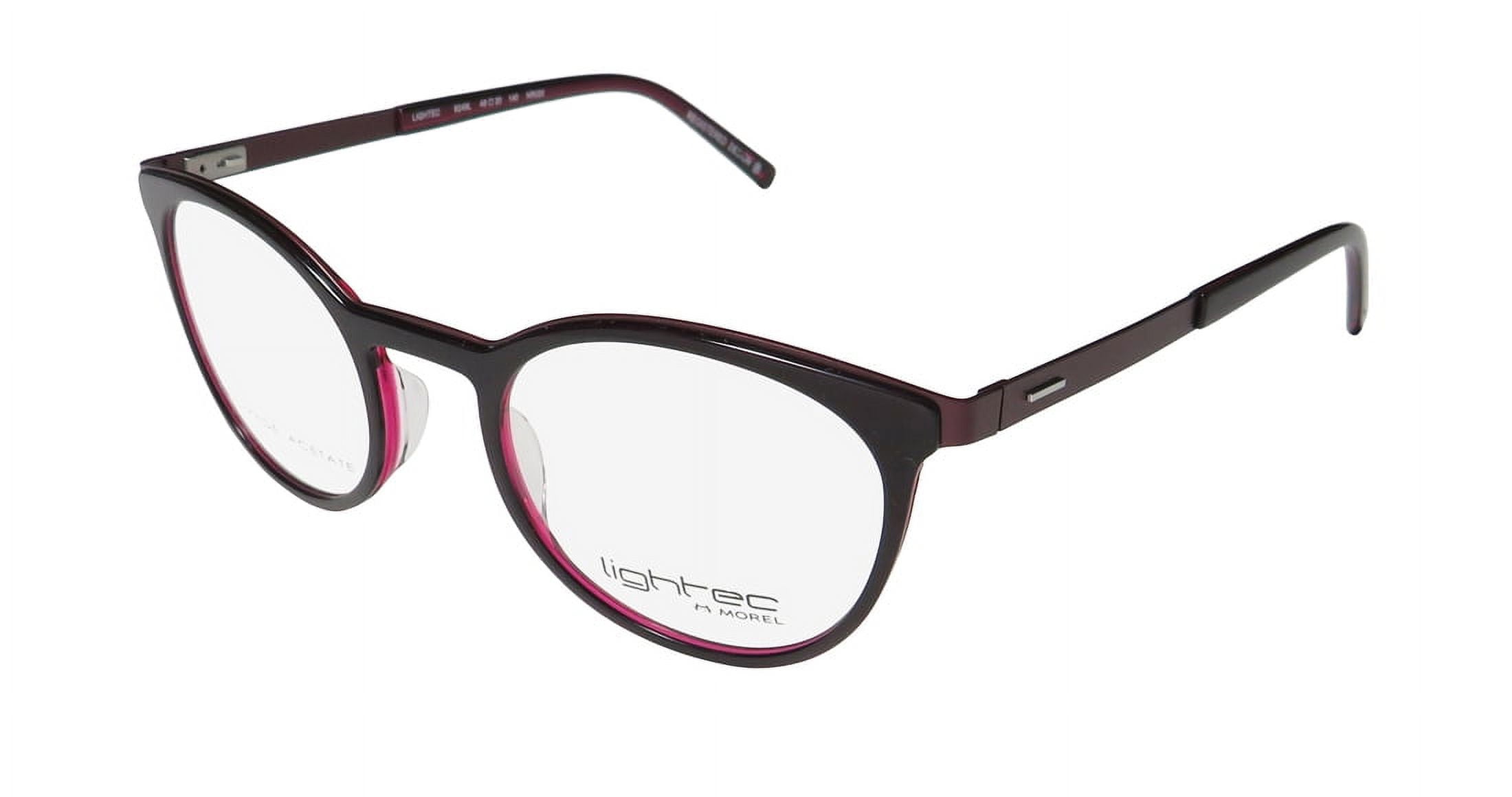 NEW LIGHTEC 8249L WOMENS/LADIES OVAL FULL-RIM BLACK HANDMADE ACETATE ...