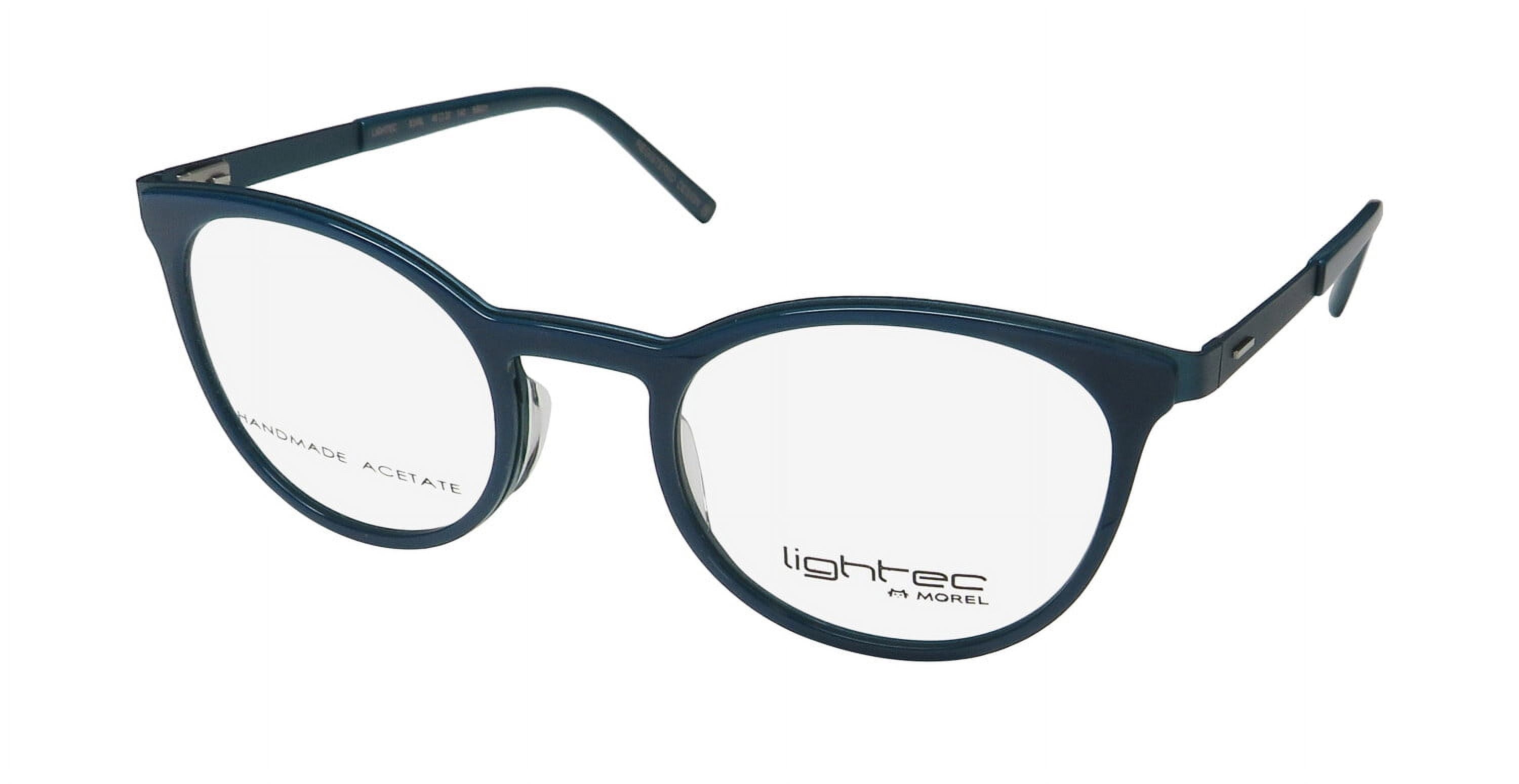 NEW LIGHTEC 8249L WOMENS/LADIES OVAL FULL-RIM TEAL HANDMADE ACETATE MAD ...
