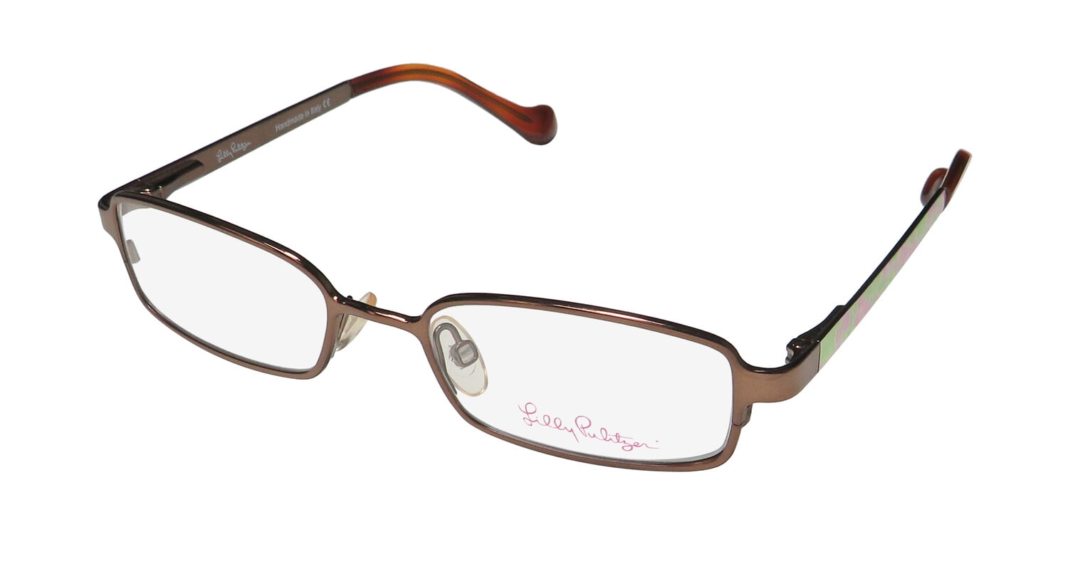 NEW LILLY PULITZER GABY CHILDRENS/KIDS/GIRLS DESIGNER FULL-RIM BROWN ...