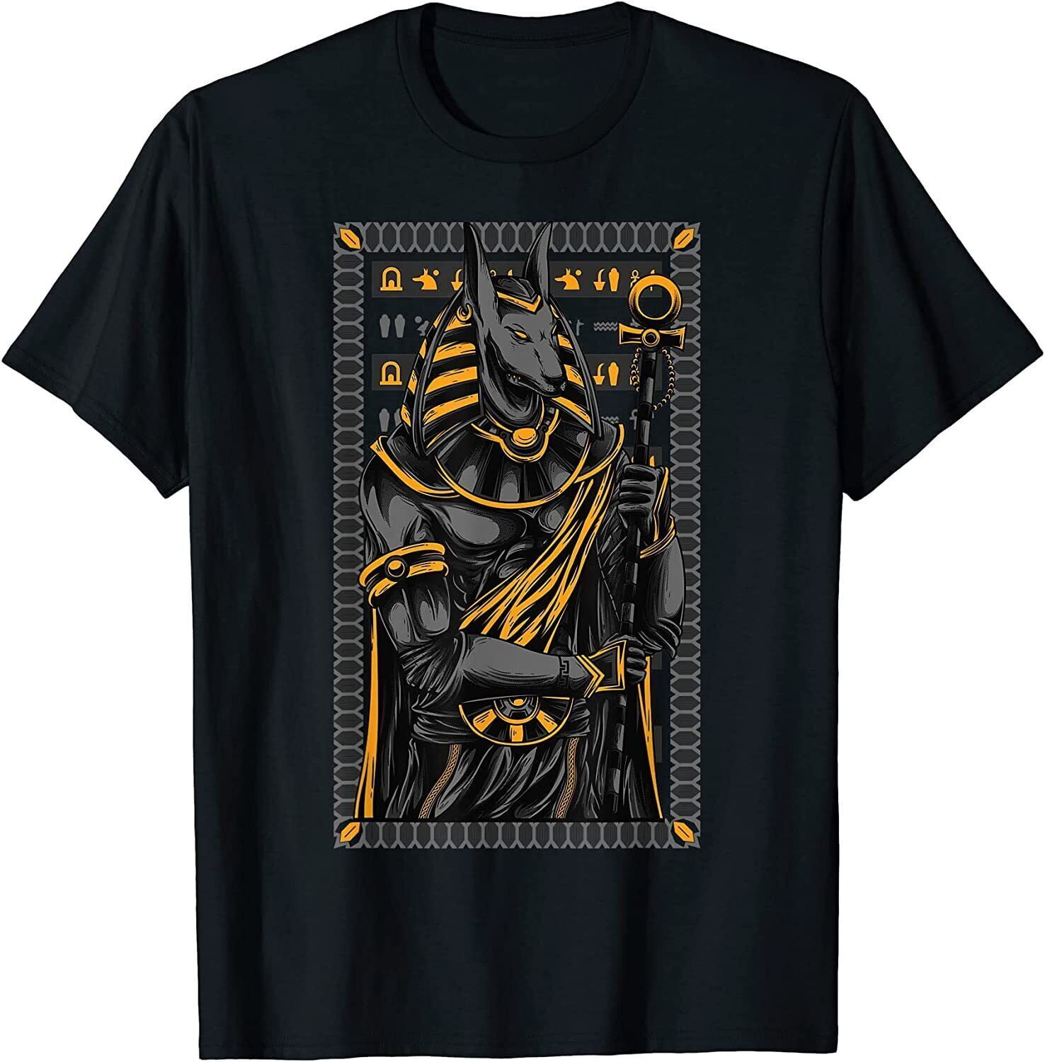 NEW LIMITED Ancient Egypt Hieroglyph Egyptian God Anubis T-Shirt ...