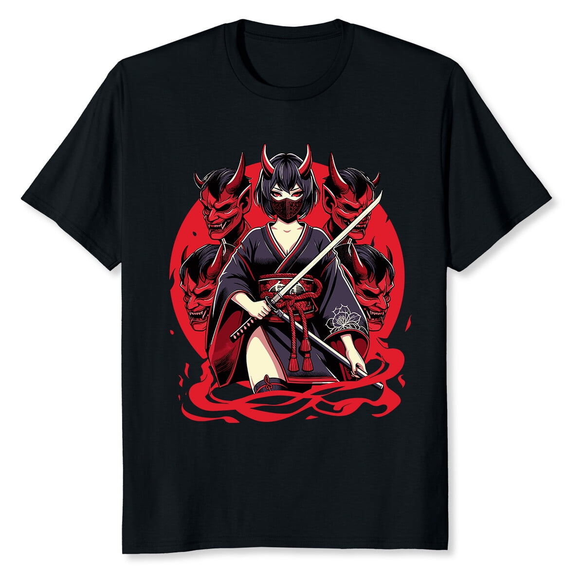 NEW LIMITED Anime Girl Gothic Waifu Japanese Kawaii Otaku Oni Mask T ...