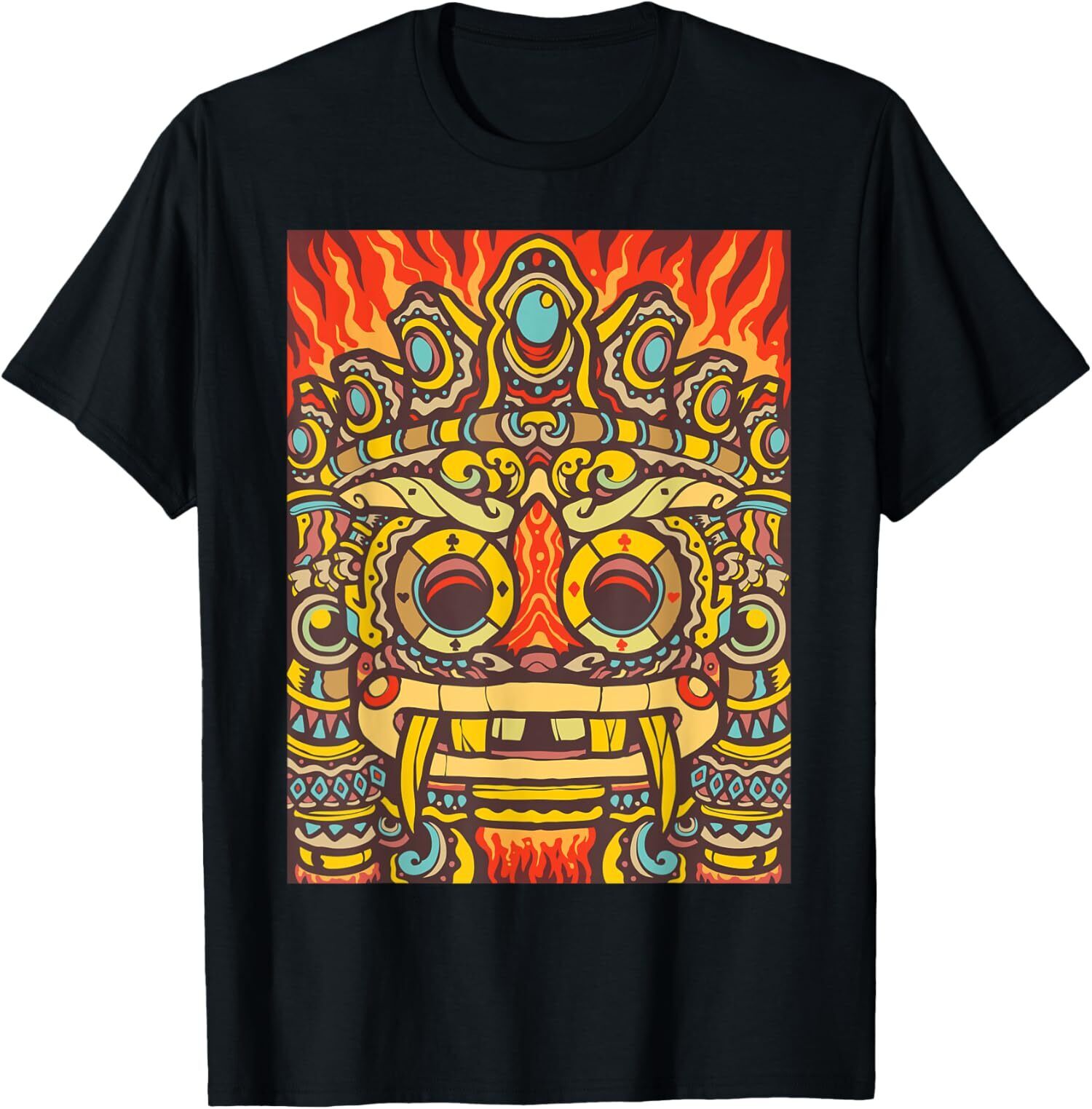 NEW LIMITED Aztec Mayan Incan Latin American God Face Graphic Design ...