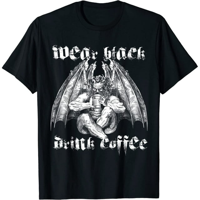 NEW LIMITED Blackcraft Wear Black Drink Coffee Satan Devil Cult T-Shirt ...