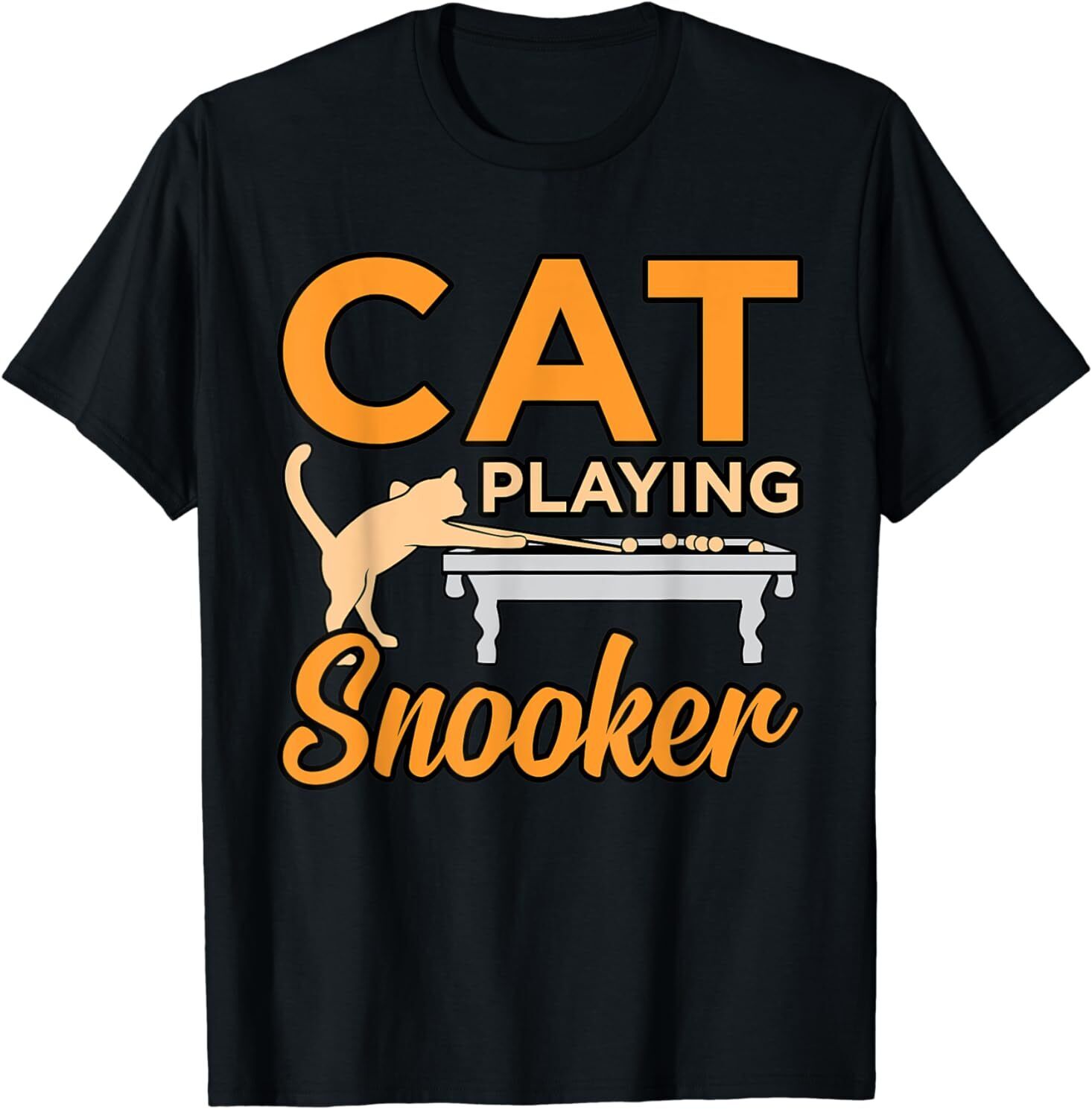 NEW LIMITED Cat Playing Snooker Billiards Pool Sports Player T-Shirt S ...