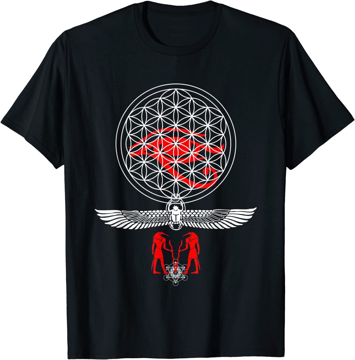 NEW LIMITED Egyptian Sacred Geometry Flowers Of Life Shirt Horus Thoth ...
