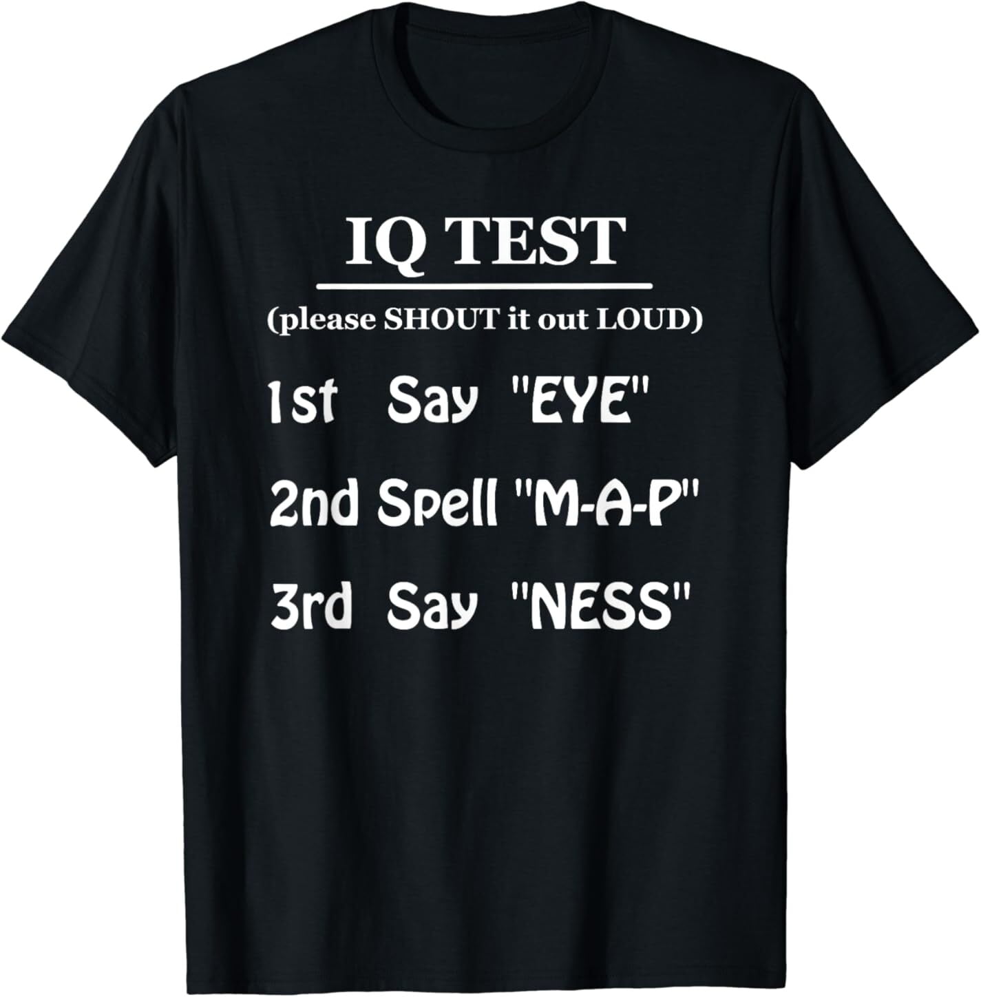 NEW LIMITED Eye Map Ness IQ Test Funny Design Best Gift Idea T-Shirt S ...