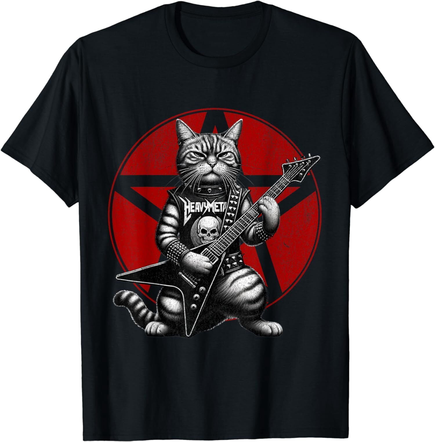 NEW LIMITED Heavy Metals Cats and Cat Meowsic Music Rocks Guitars T ...