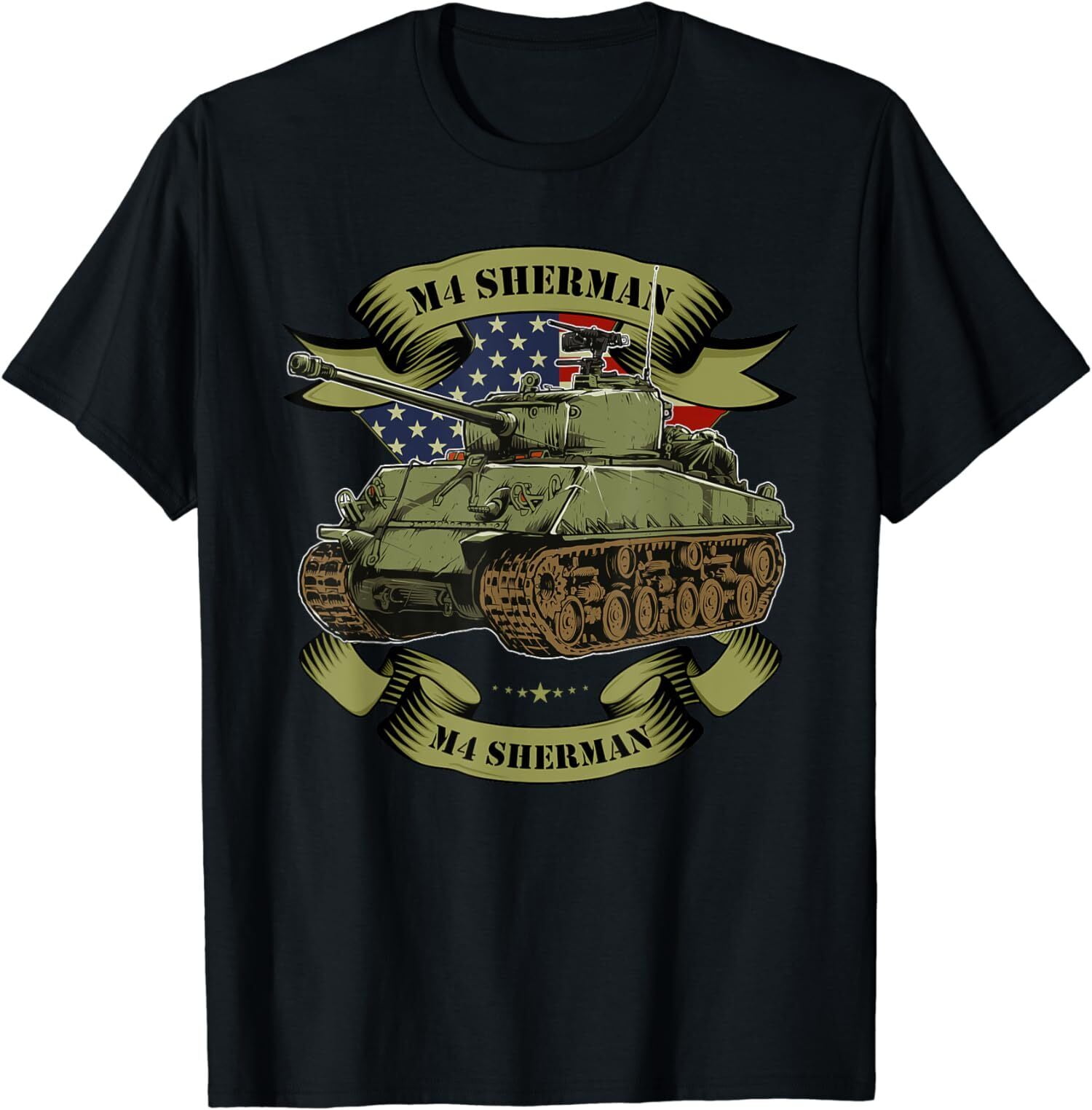 NEW LIMITED M4 Sherman American Tank WW2 World War 2 T-Shirt - Walmart.com