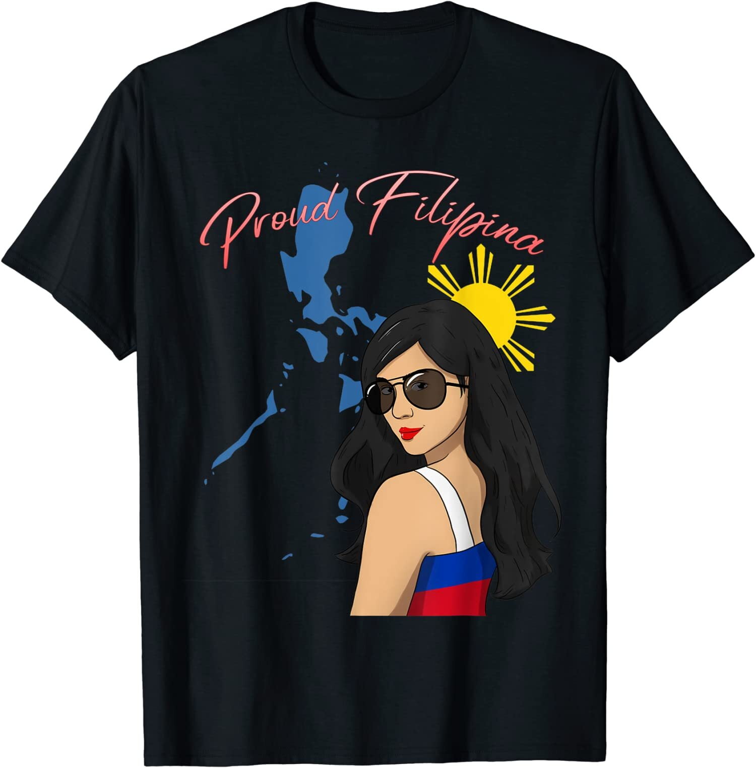 NEW LIMITED Philippines Pinay Filipina Proud Flag Woman Girl Great T ...