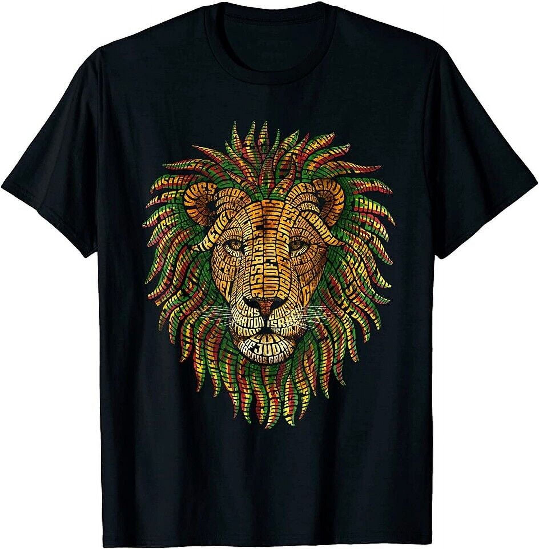 NEW LIMITED Rastafarian Red Yellow Green Rasta Apparel Lion of Judah T ...