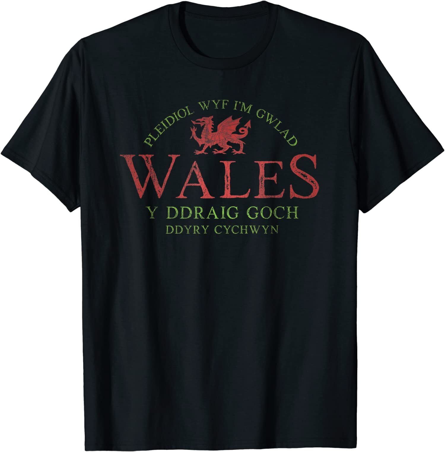 NEW LIMITED Rugby Welsh Gift Red Dragon Flag of Wales T-Shirt - Walmart.com