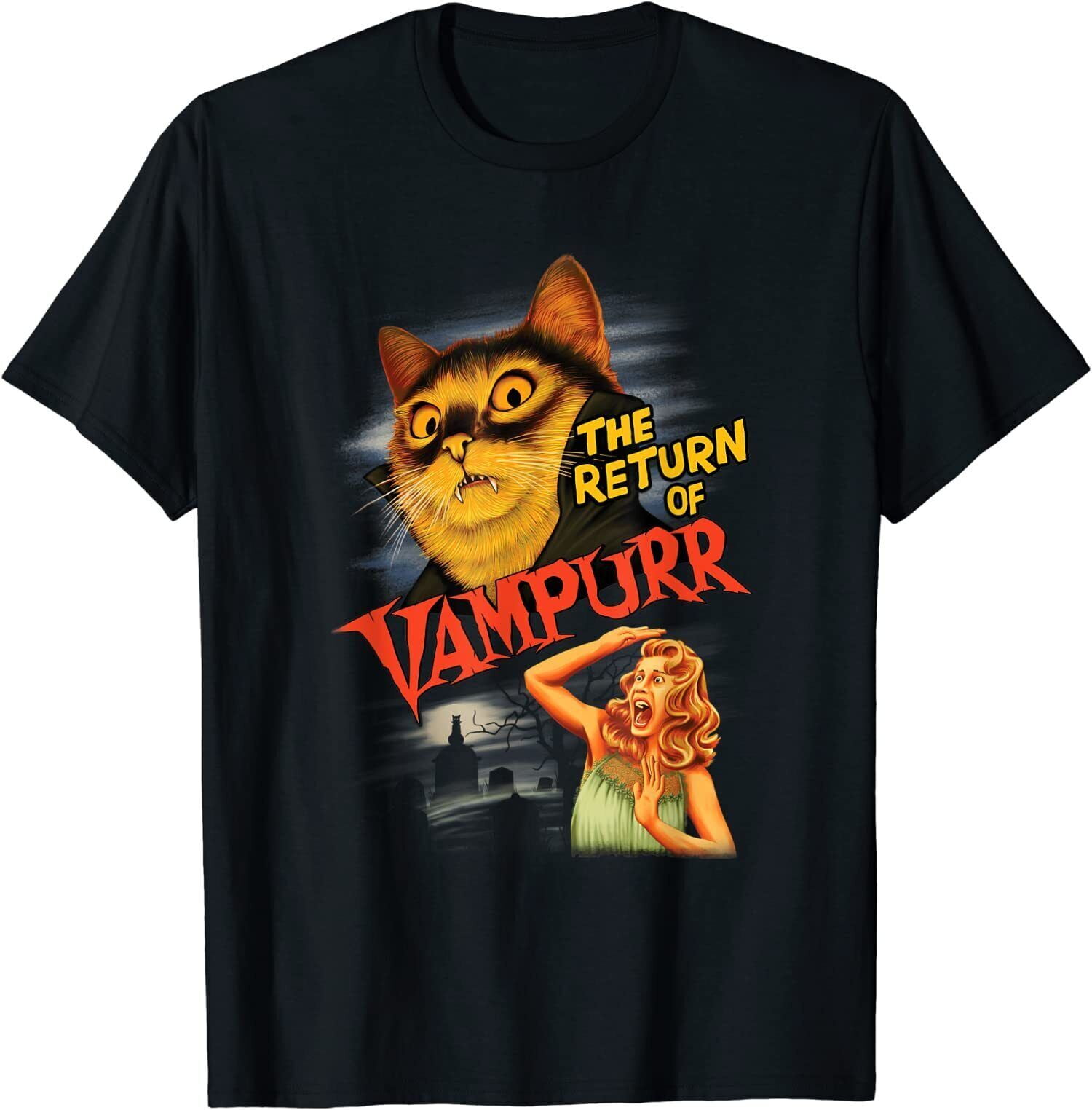 NEW LIMITED The Return Of Vampurrs Meowcula Horror Cat Vampire Fun ...