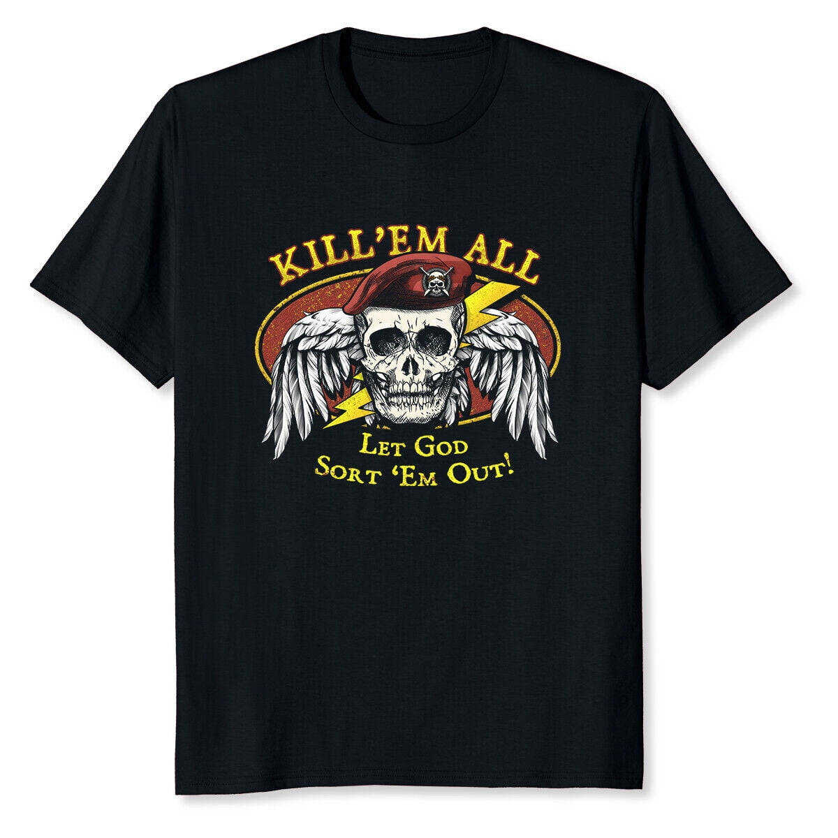NEW LIMITED Vintage Kill 'Em All Let God Sort 'Em Out T-Shirt - Walmart.com