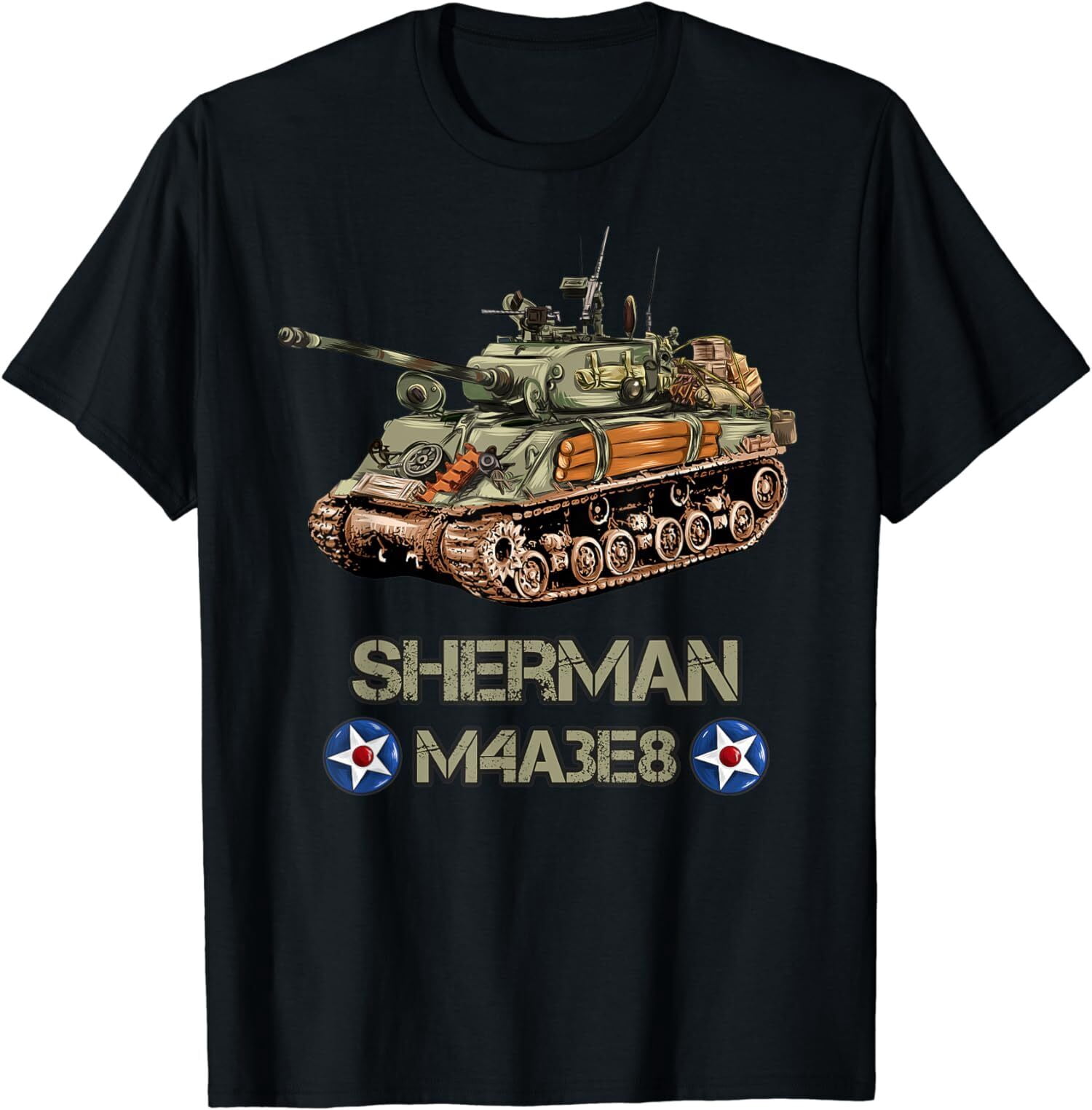 NEW LIMITED World War 2 Americans Tank M4 Sherman Memorabilia T-Shirt S ...