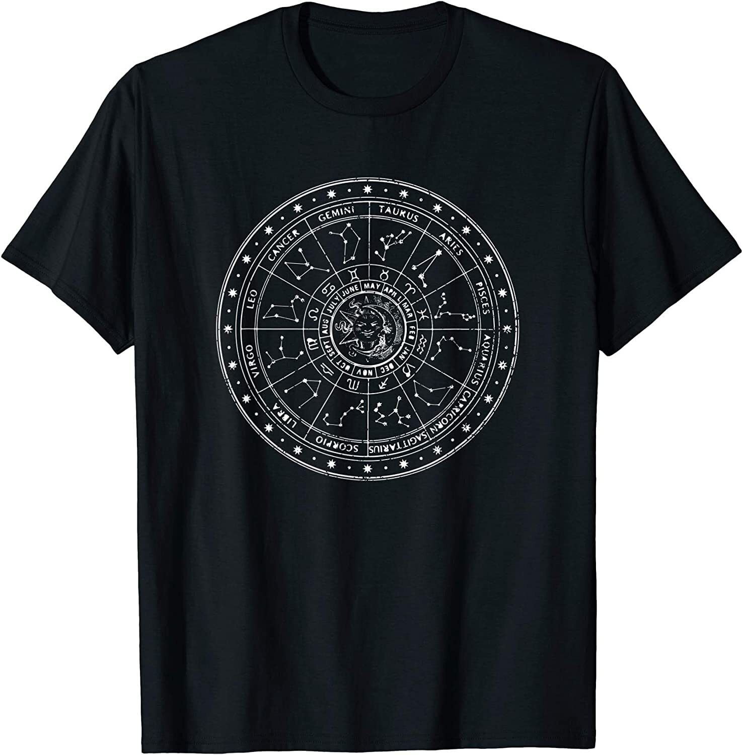 NEW LIMITED Zodiac Sign Wheel Horoscope Astrology Science T-Shirt ...
