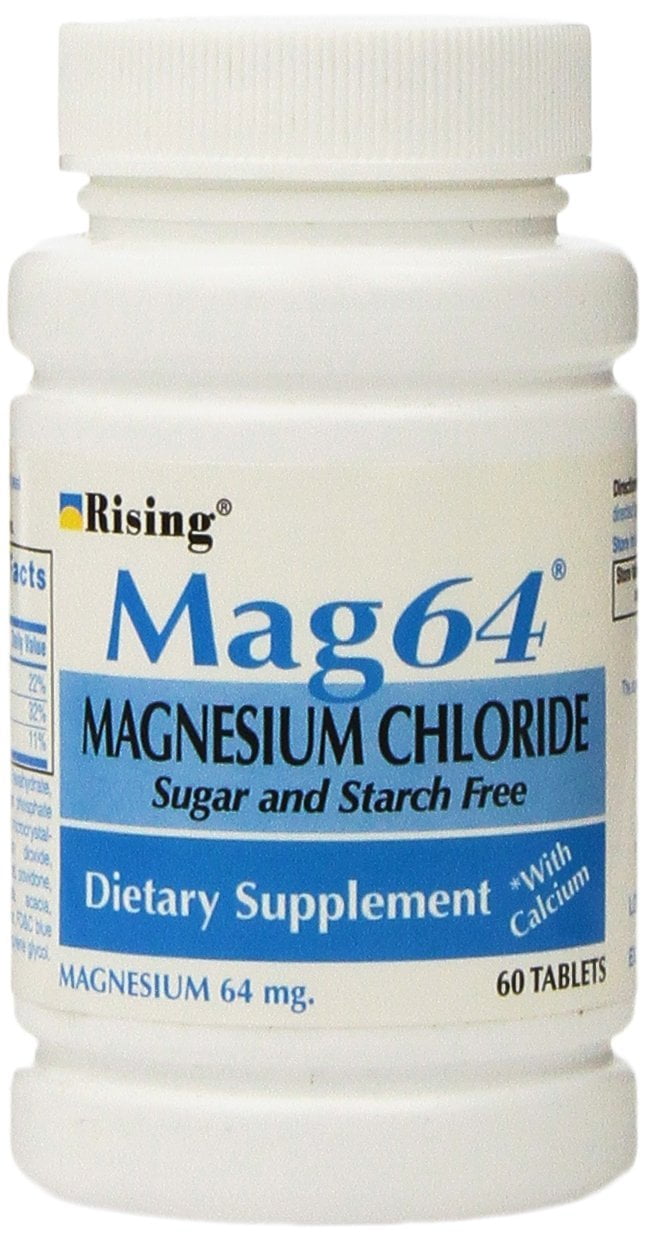 MAG 64 Magnesium Chloride with Calcium, 360 Enteric Coated Tablets (6 ...