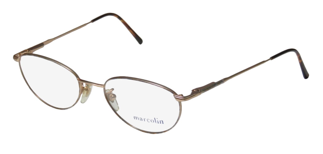 NEW MARCOLIN VILLAGE 35 MENS/WOMENS DESIGNER FULL-RIM GOLD / BLUE ...