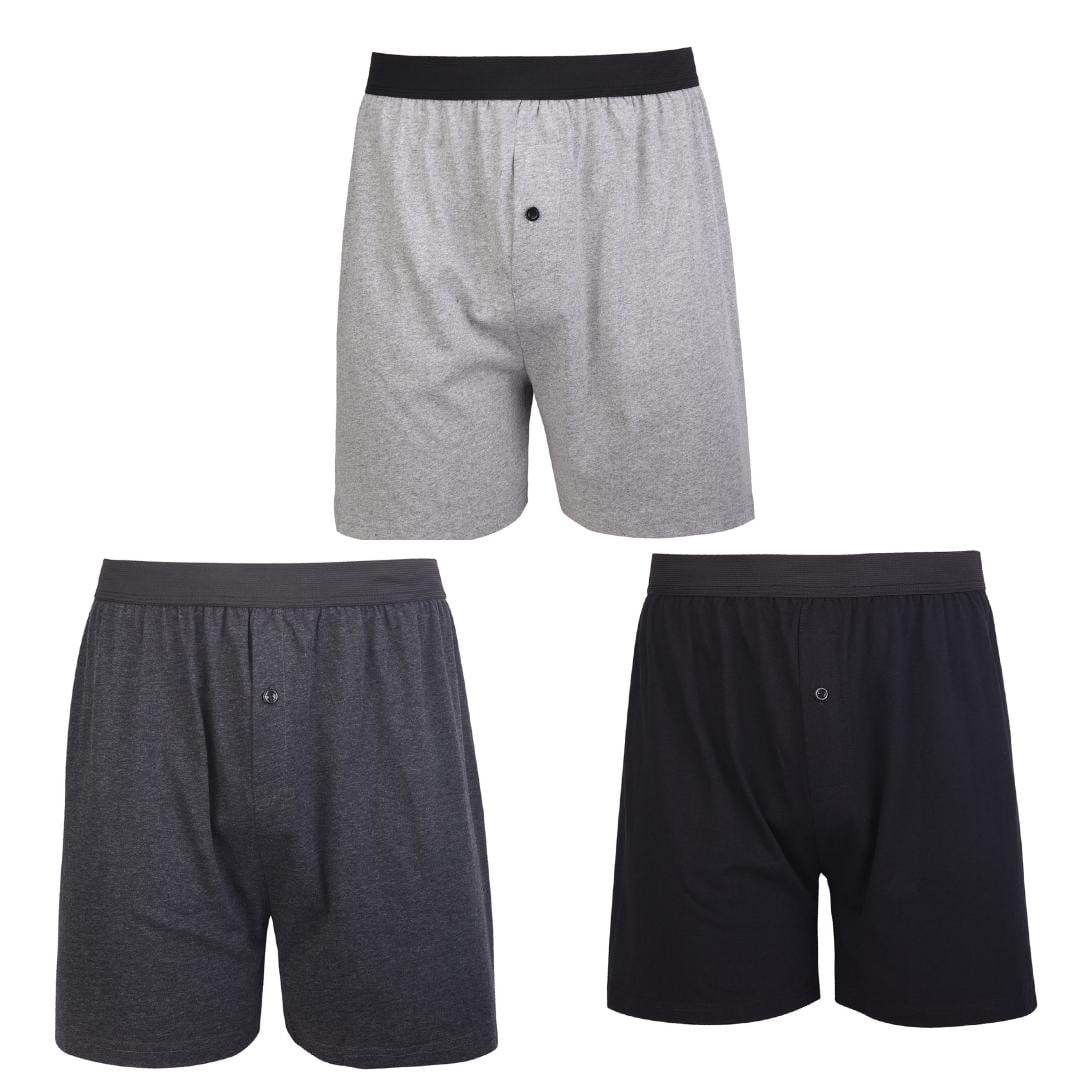 NEW MENS 3 PICES TALL & BIG USA EXCELLENT DESIGN COTTON KNIT BOXERS ...