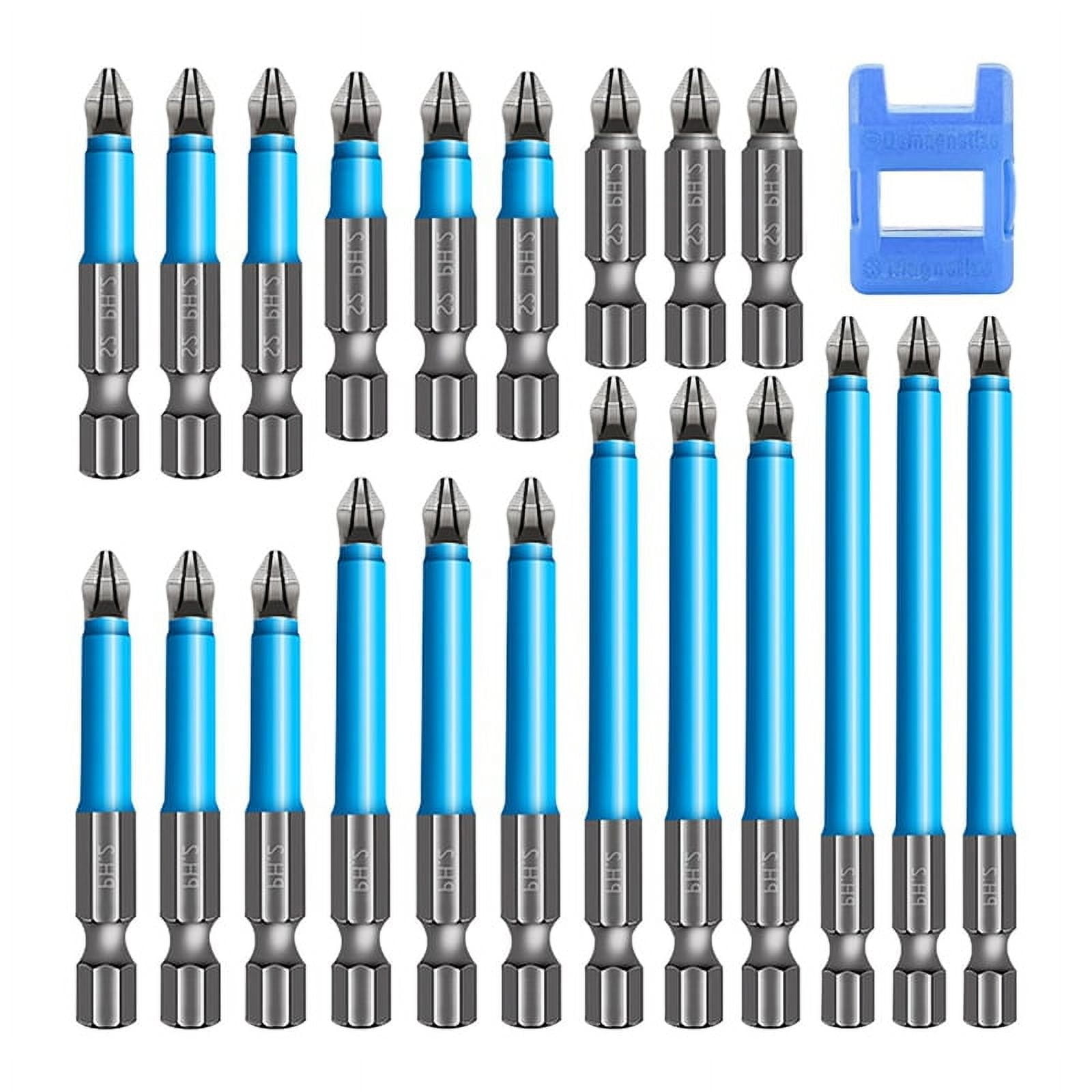 NEW Magnetic Long Hex PhillipsScrew HeadElectric Screwdriver Bits Set ...