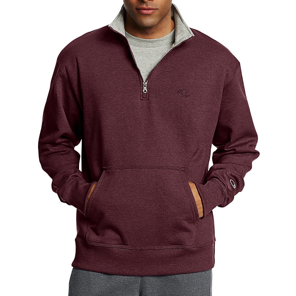 NEW Maroon Red Mens Size 2XL Pullover Half Zip Fleece Jacket - Walmart.com