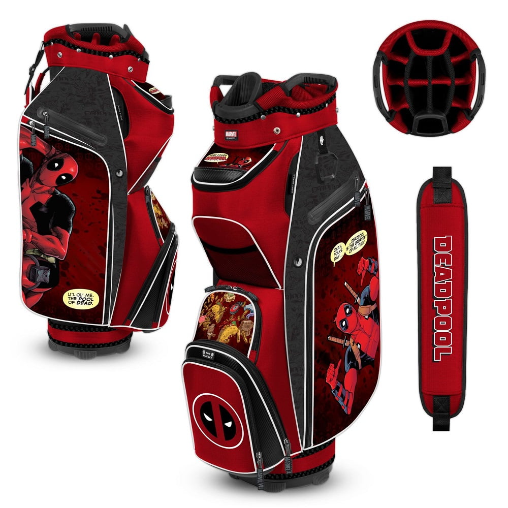 Team Effort Golf Marvel Deadpool Bucket III Cooler Cart Bag Black/Red ...