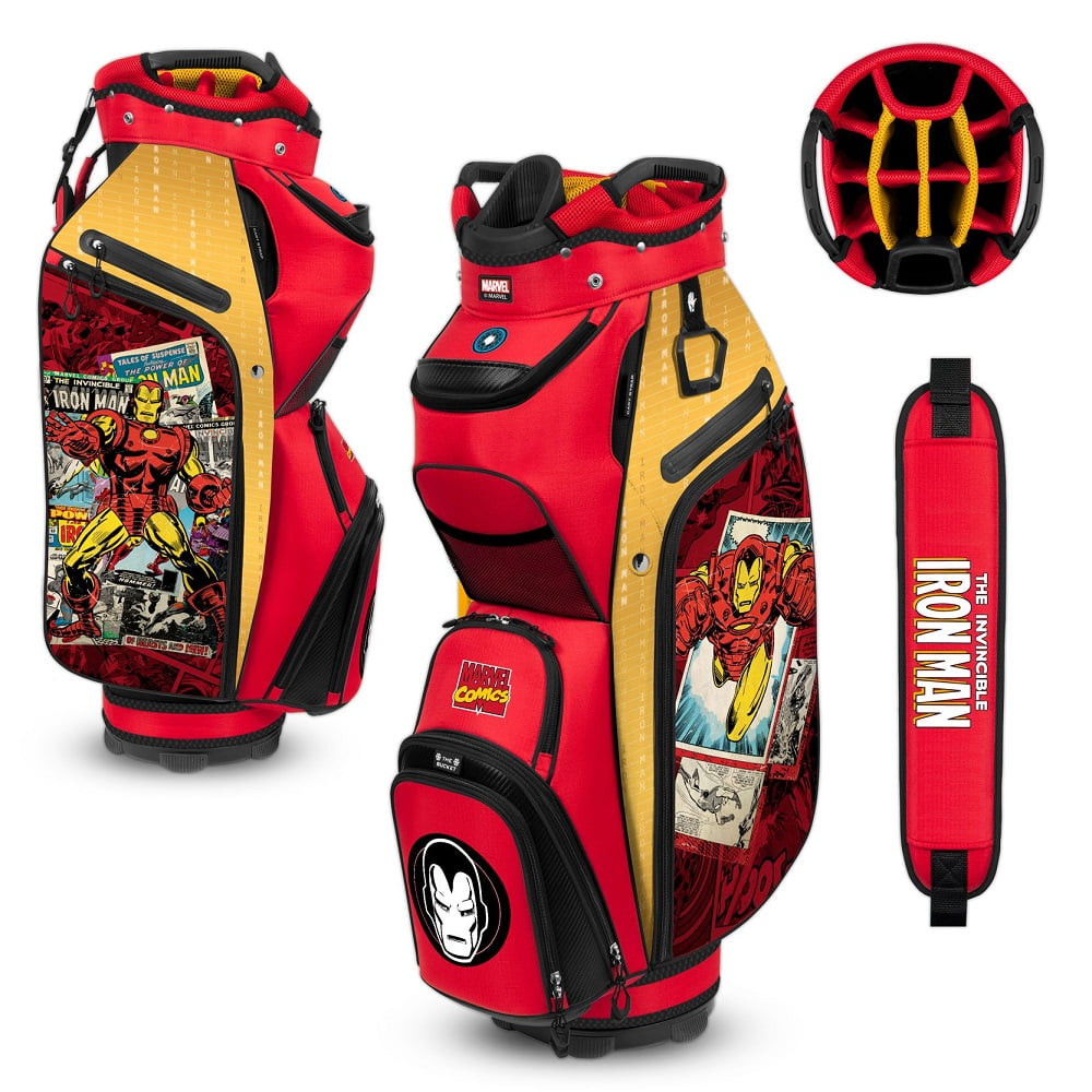 NEW Marvel Team Effort Bucket III Cooler Cart Golf Bag - Iron Man ...