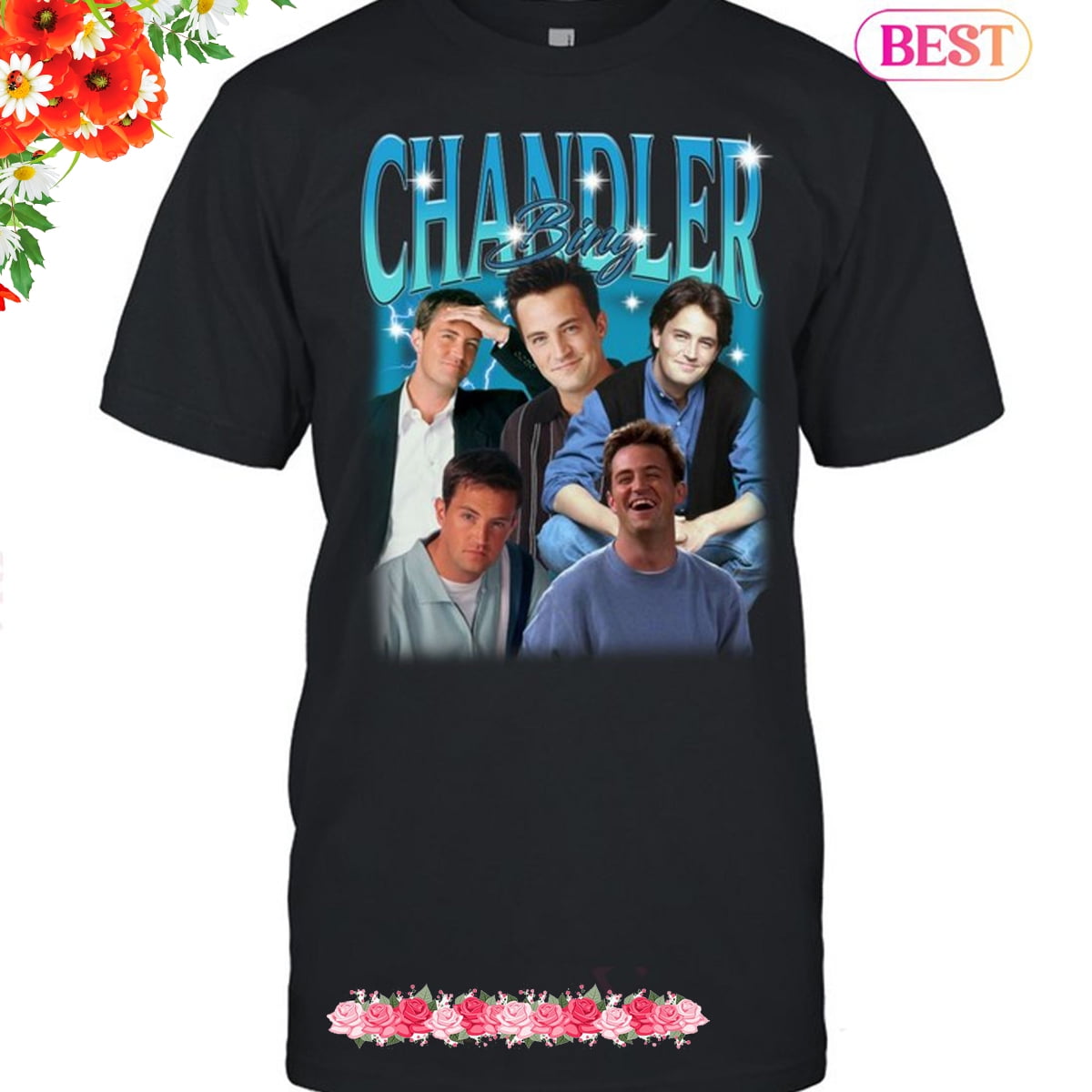 NEW Matthew Perry Chandler Bing Loving Memory Unisex T-Shirt - Walmart.com