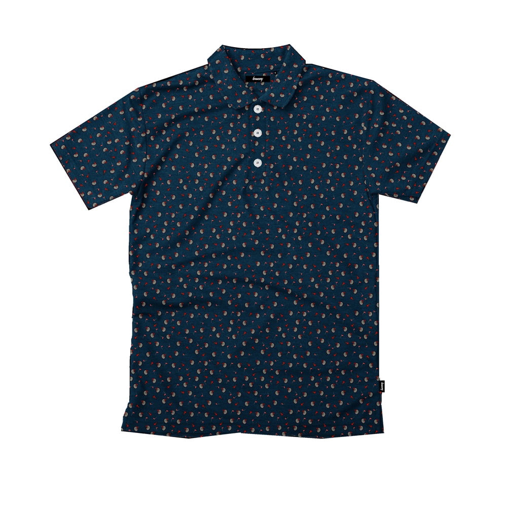 NEW Men's Breezy Throwing Darts Polo Navy Large - Walmart.com