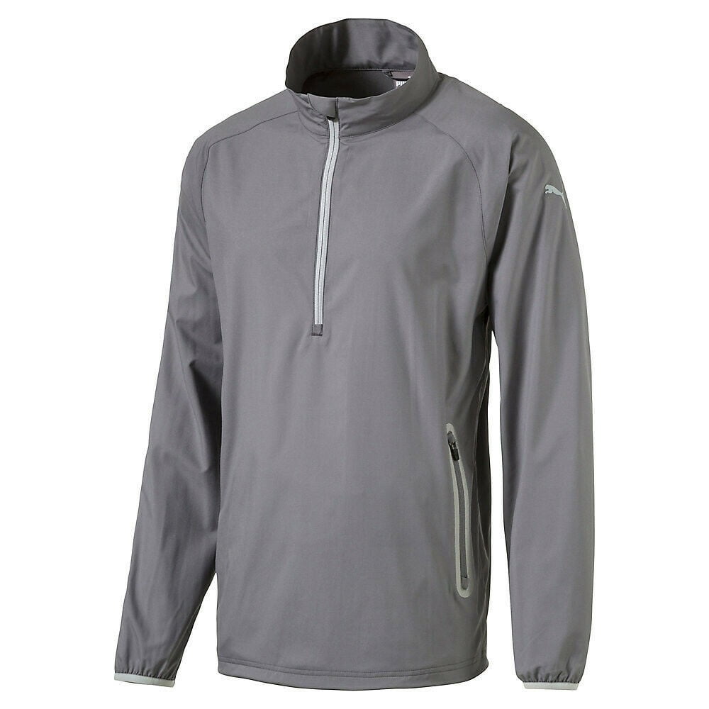 NEW Men's Puma Golf 1/2 Zip Wind Jacket Quiet Shade Size Medium ...