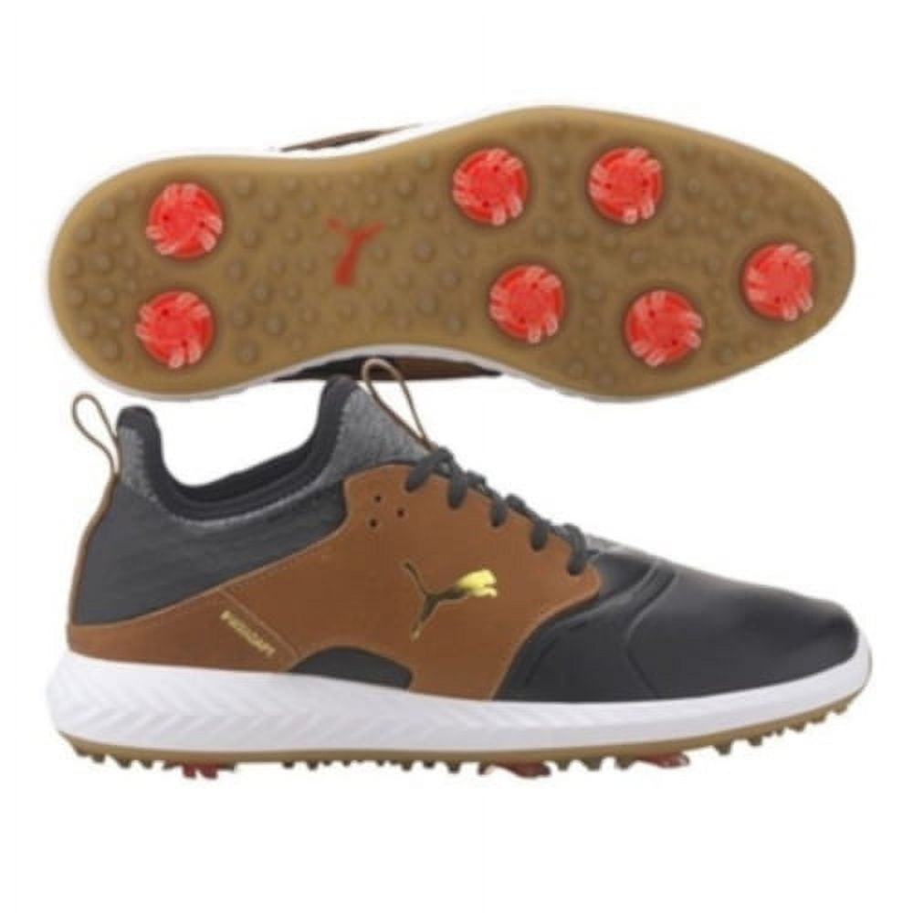 NEW Mens Puma Ignite PWRADAPT Caged Crafted Golf Shoes Black / Brown ...
